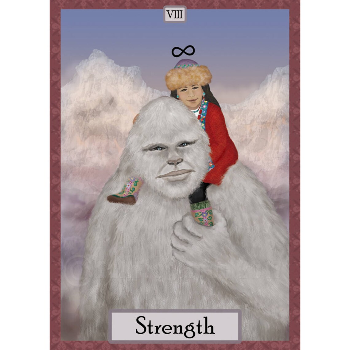 Strength Himalayan Yeti Cryptozoology Tarot Card Print - Etsy