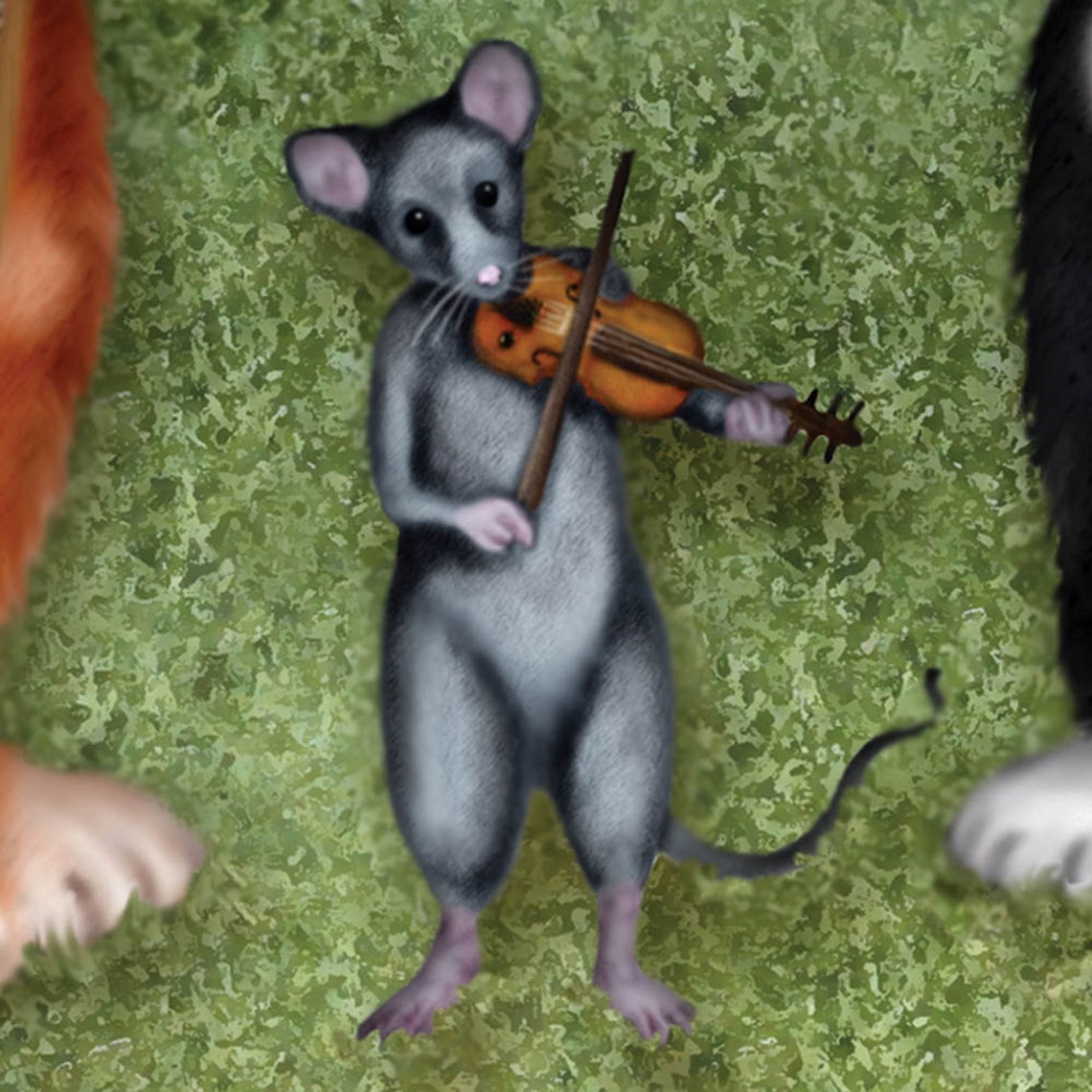 Zydeco Cats and Fiddle Playing Rat Print - Etsy