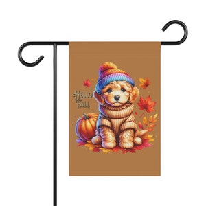 Hello Fall Goldendoodle PNG Sublimation Design, Autumn Vibes Print File ...