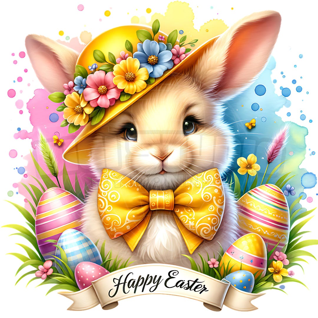 Happy Easter PNG Clipart, Easter Vibes PNG, Easter Clipart, Printable ...