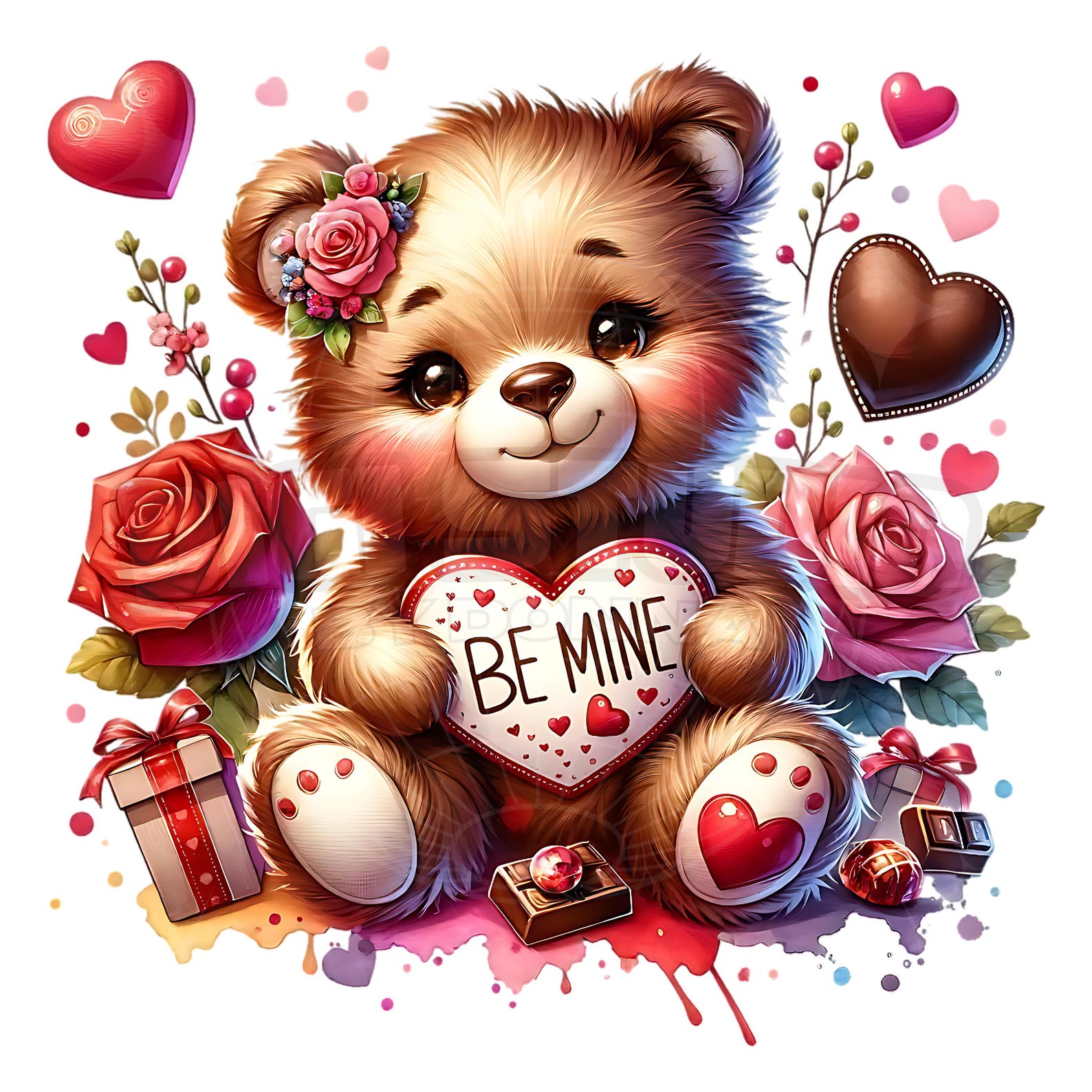 Valentine's Day PNG, Digital Art, Love Clipart, Romantic Design ...