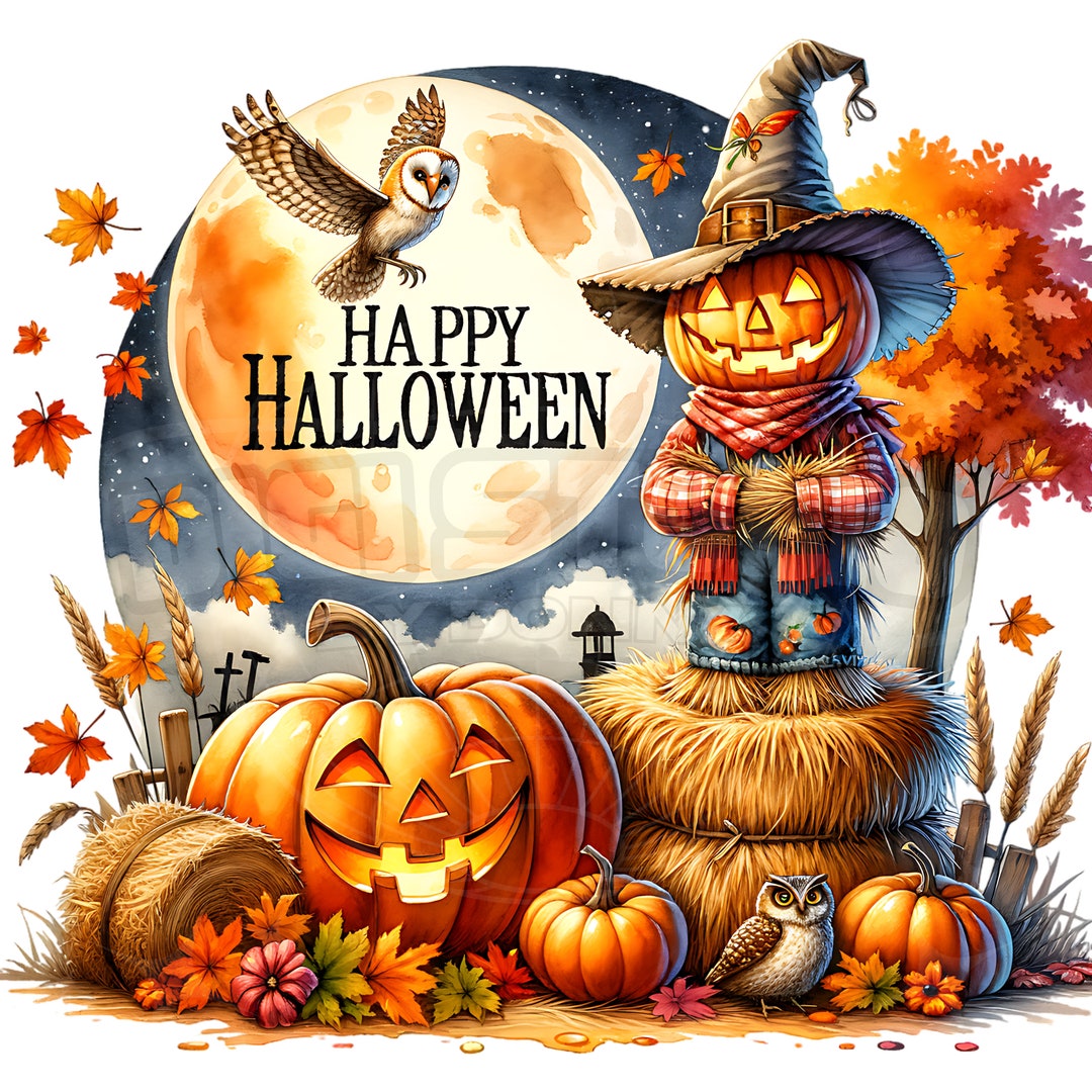 Halloween PNG Clipart: Spooky Autumn Design (digital Download) - Etsy