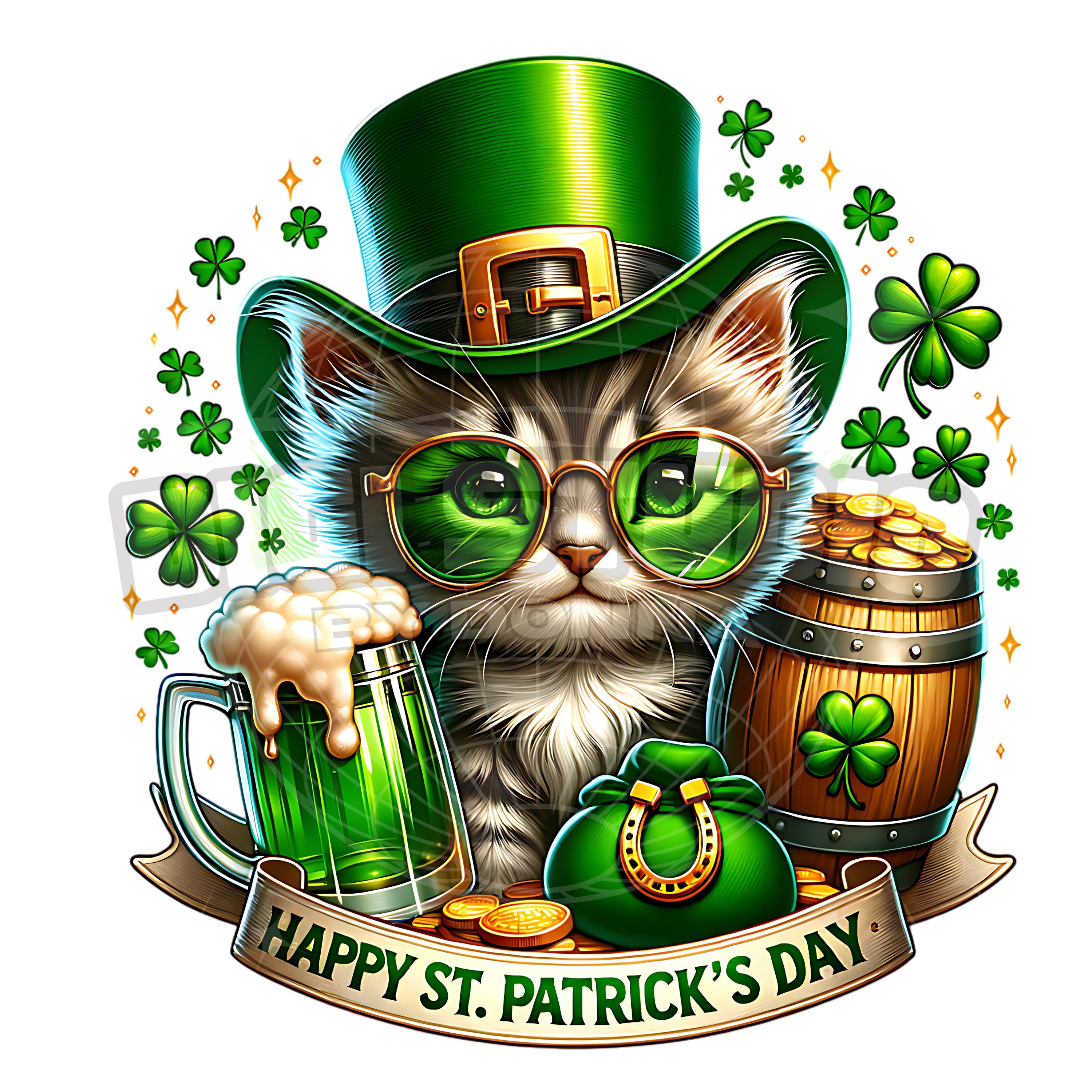St. Patrick's Day PNG, Leprechaun Clipart, Shamrock PNG Designs, Irish ...