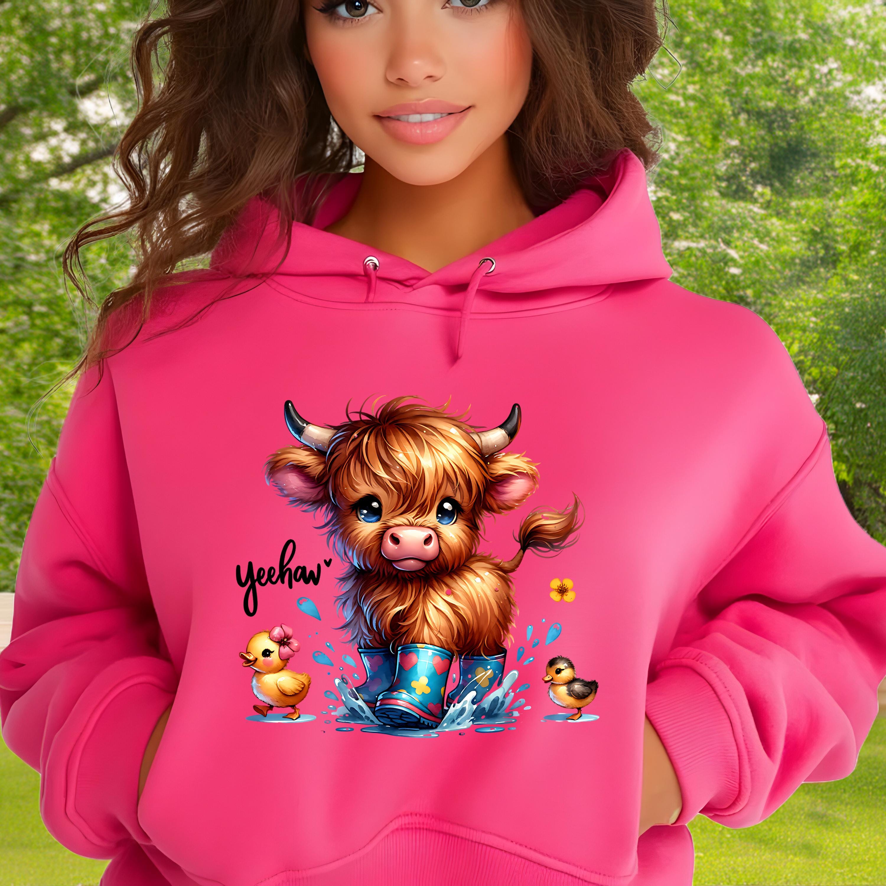 Highland Cow PNG, Spring Clipart PNG, Spring PNG Graphics, Digital ...