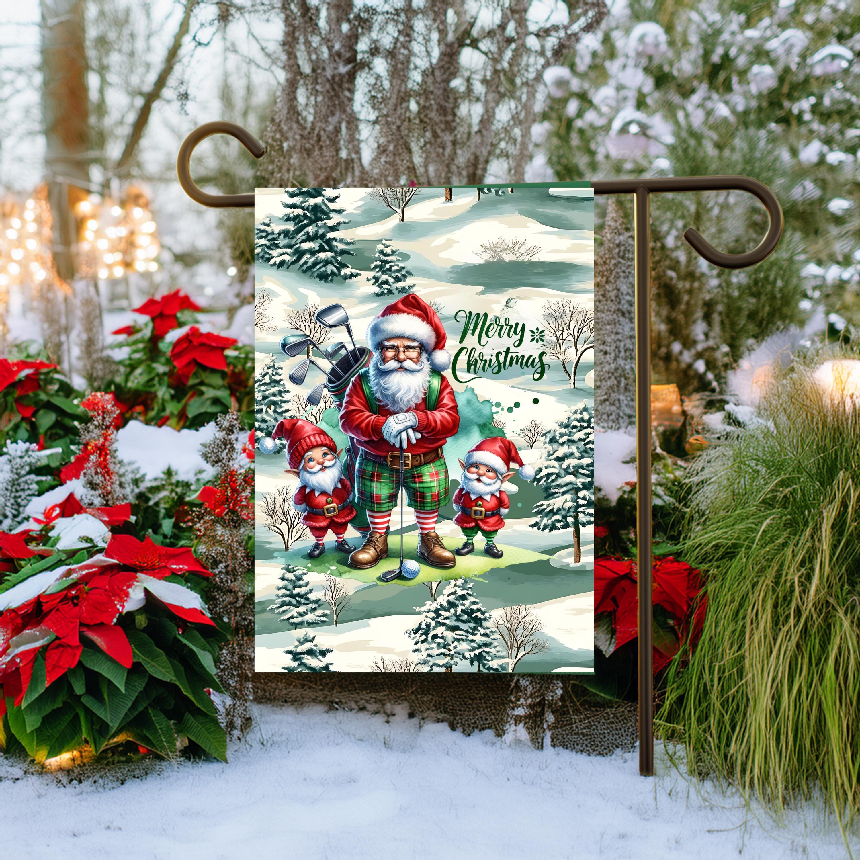 Golfing Santa Christmas Clipart: Festive Holiday PNG (digital Download ...