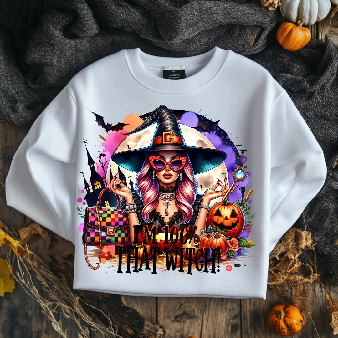 Glam Witch Halloween PNG: Spooky Shirt Design (digital Download)) - Etsy