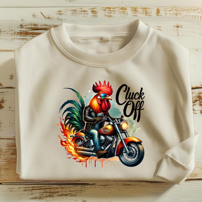 Funny Chicken Clipart PNG: Biker Rooster Design (digital Download) - Etsy
