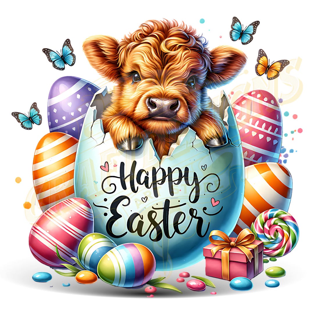 Easter Calf Clipart: Spring PNG Graphics (digital Download) - Etsy UK
