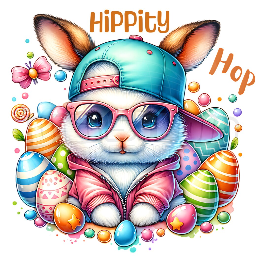 Hoppy Easter Bunny PNG: Spring Clipart (digital Download) - Etsy