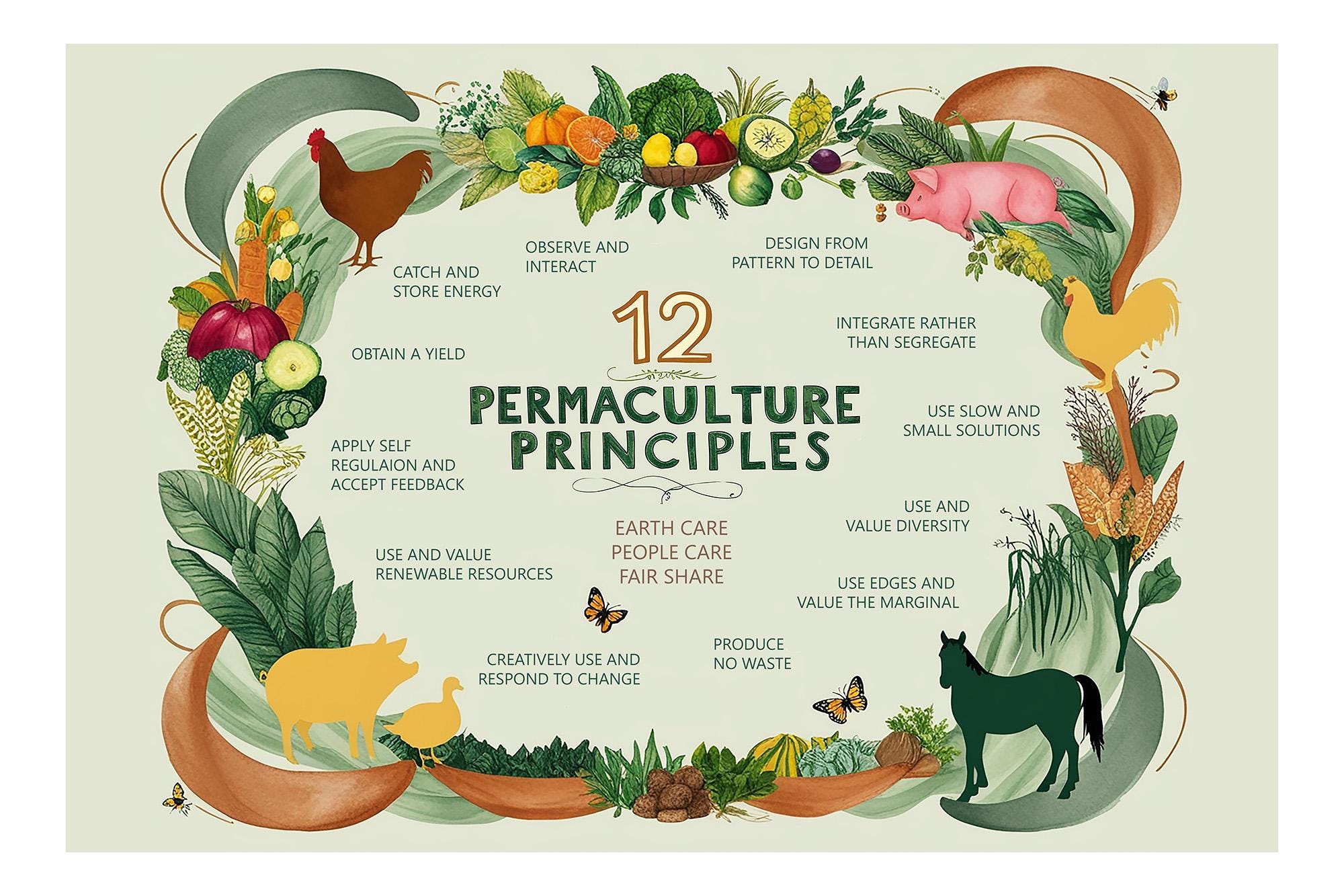 Permaculture Principles Poster - Etsy