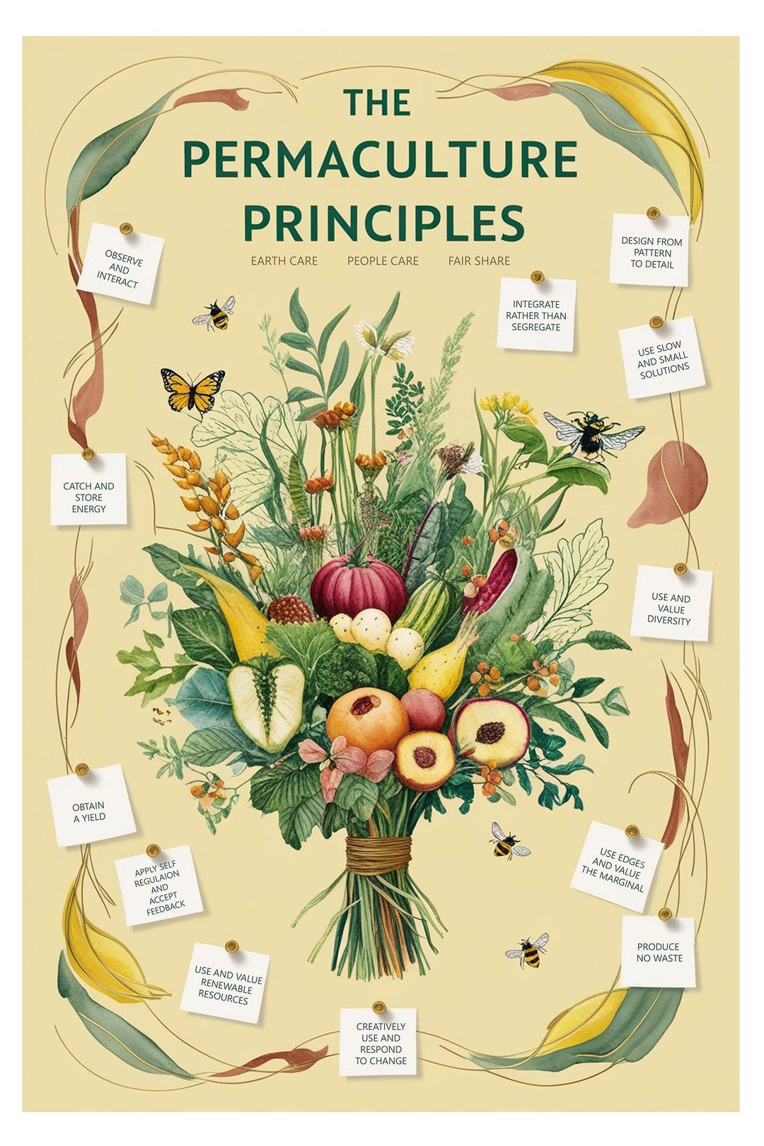 Permaculture Principles Poster - Etsy