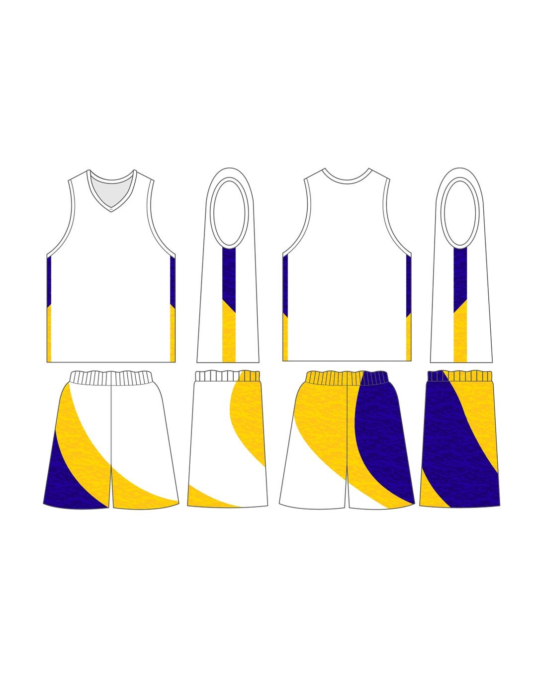 Custom Vector Basketball Uniform Template Adobe Illustrator - Etsy