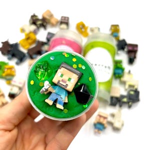 Minecraft Playdough Push Pop CUSTOM Party Favors, Birthday, Sensory Jar ...