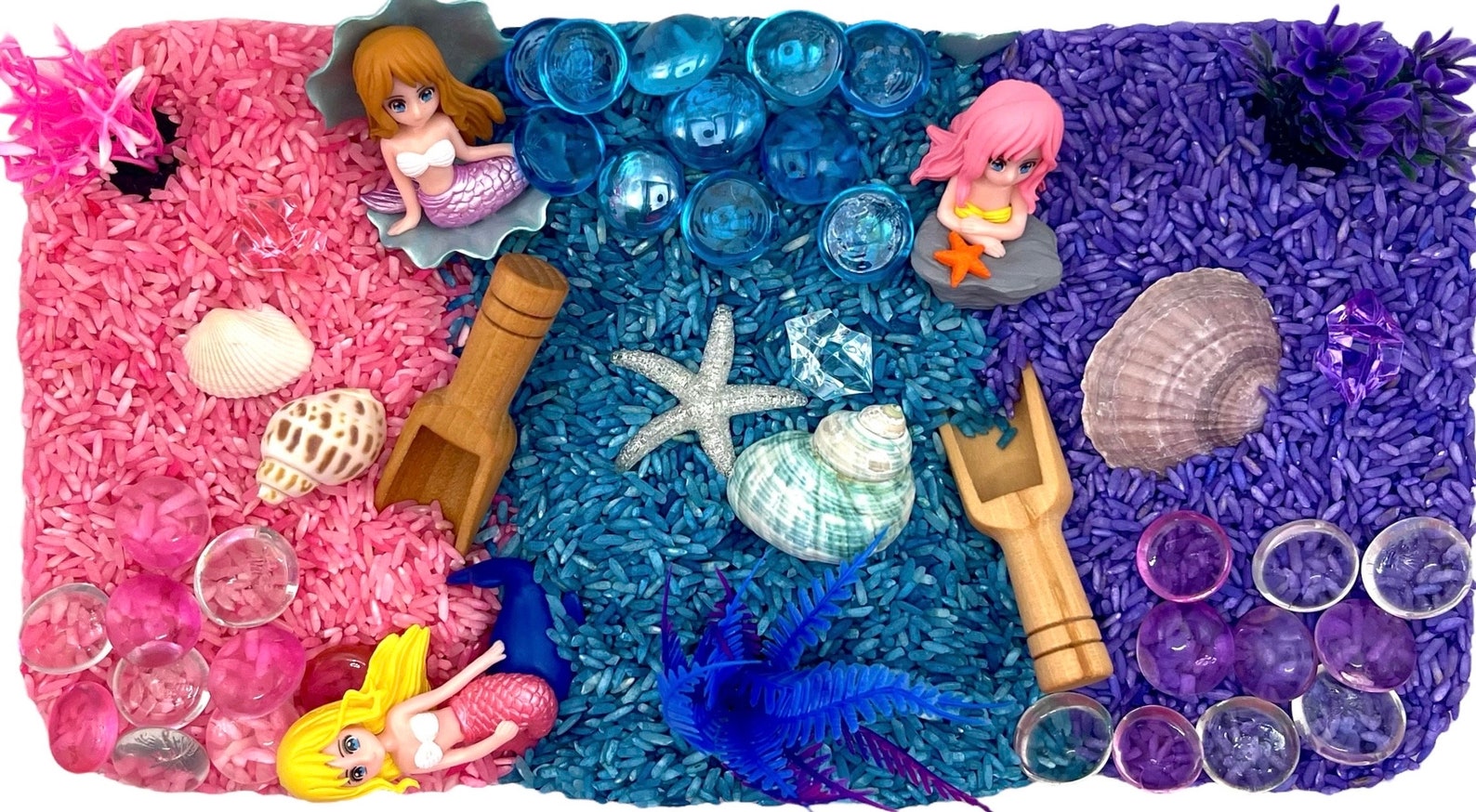 Mermaid Sensory Bin (bin Included) Sensory Kit, Sensory Bin, Busy Box ...