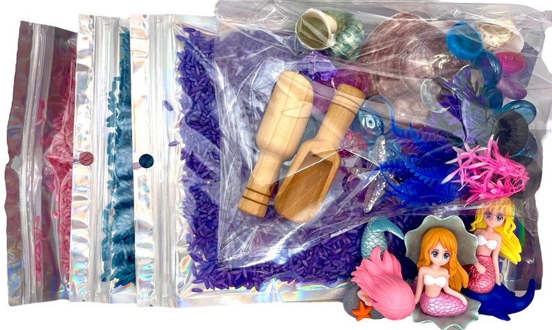 Mermaid Sensory Bin (bin Included) Sensory Kit, Sensory Bin, Busy Box ...