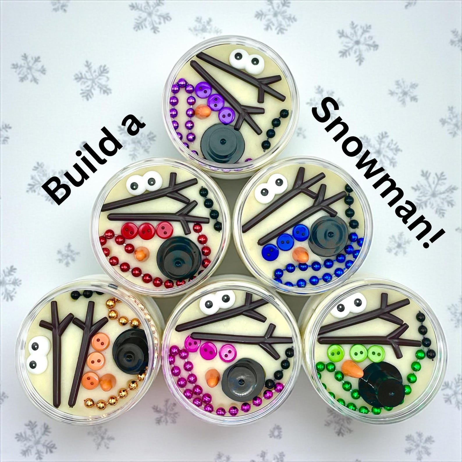 Christmas Playdough Jar, MANY Themes! Party Favor, Christmas, Sensory ...