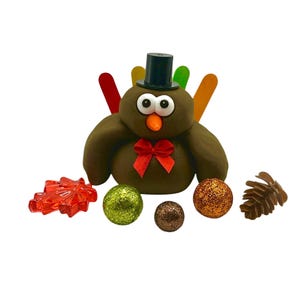 Build a Turkey Playdough Kit, Thanksgiving, Fall, Autumn, Sensory Jar ...