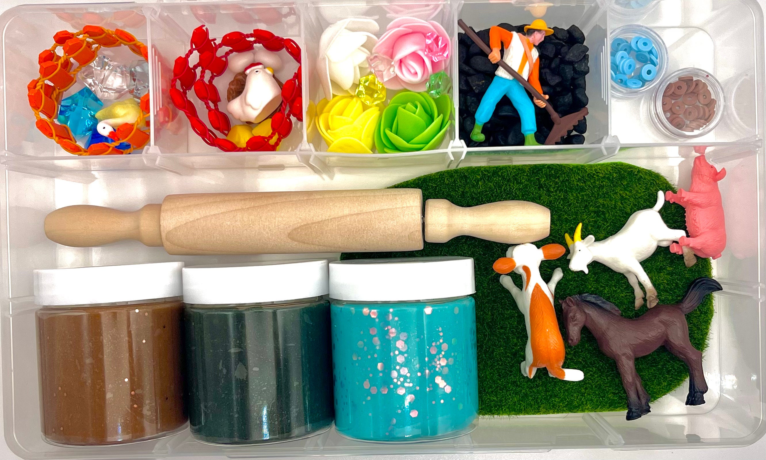 Farm Play Dough Kit XL, Farm, Animal, Pig, Cow, Duck, Horse, Sensory ...