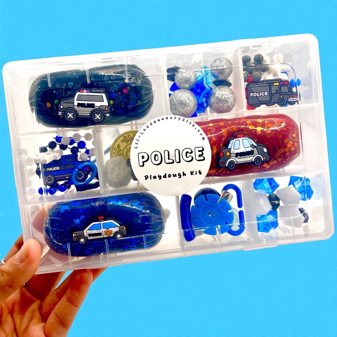 Police Cop Playdough Sensory Kit, Cop, Officer, Sensory Kit, Birthday ...