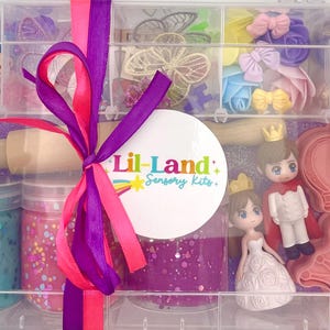 Princess & Prince Playdough Kit, Sensory Kit, Bin, Queen King, Kids ...