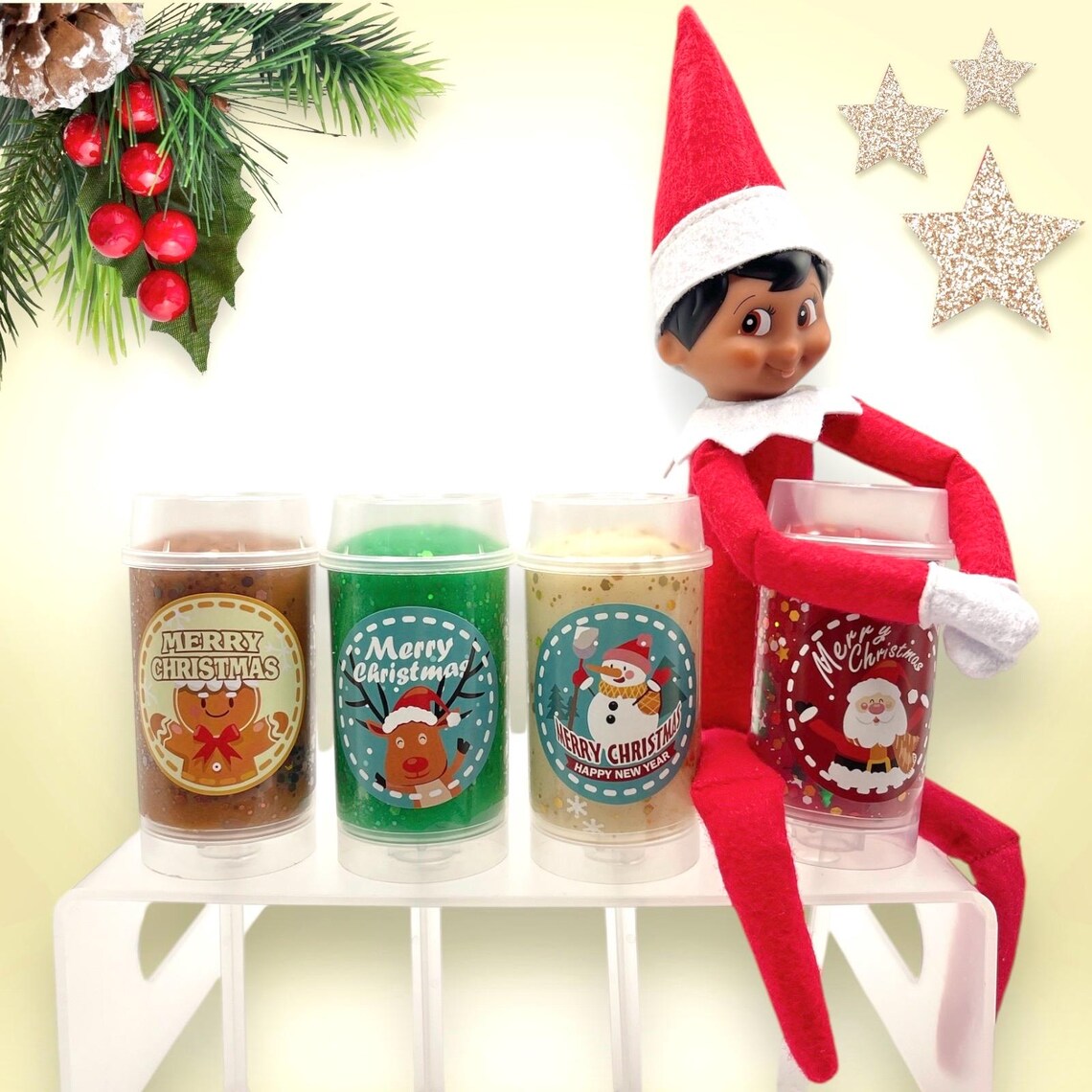 Christmas Playdough Push Pops, Christmas, Sensory Jar Kit, Busy Box ...