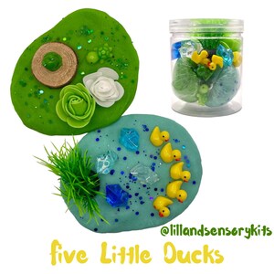 Five Little Ducks Large Playdough Jar Kit, Pond, Sensory Kit, Party ...