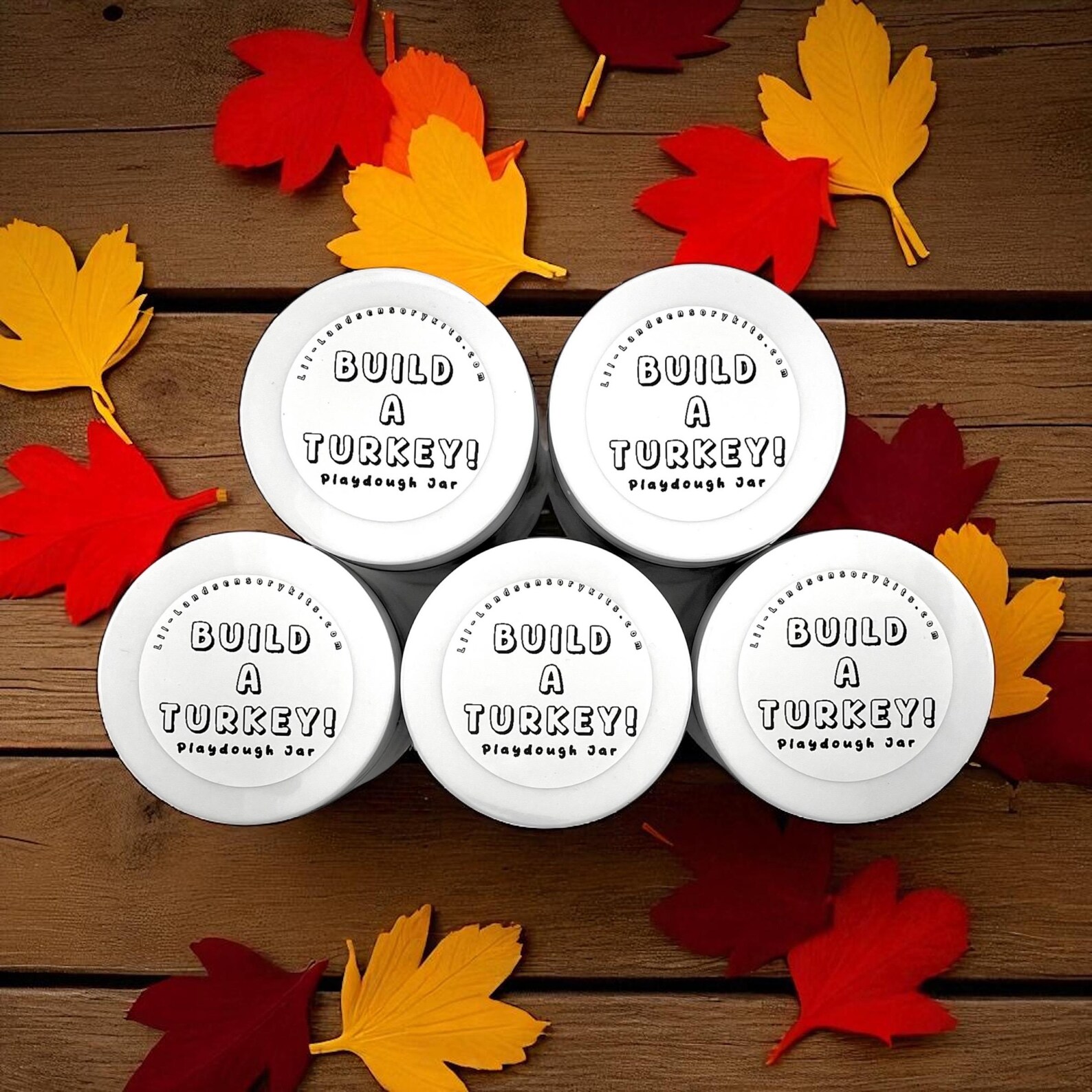 Build a Turkey Playdough Kit, Thanksgiving, Fall, Autumn, Sensory Jar ...