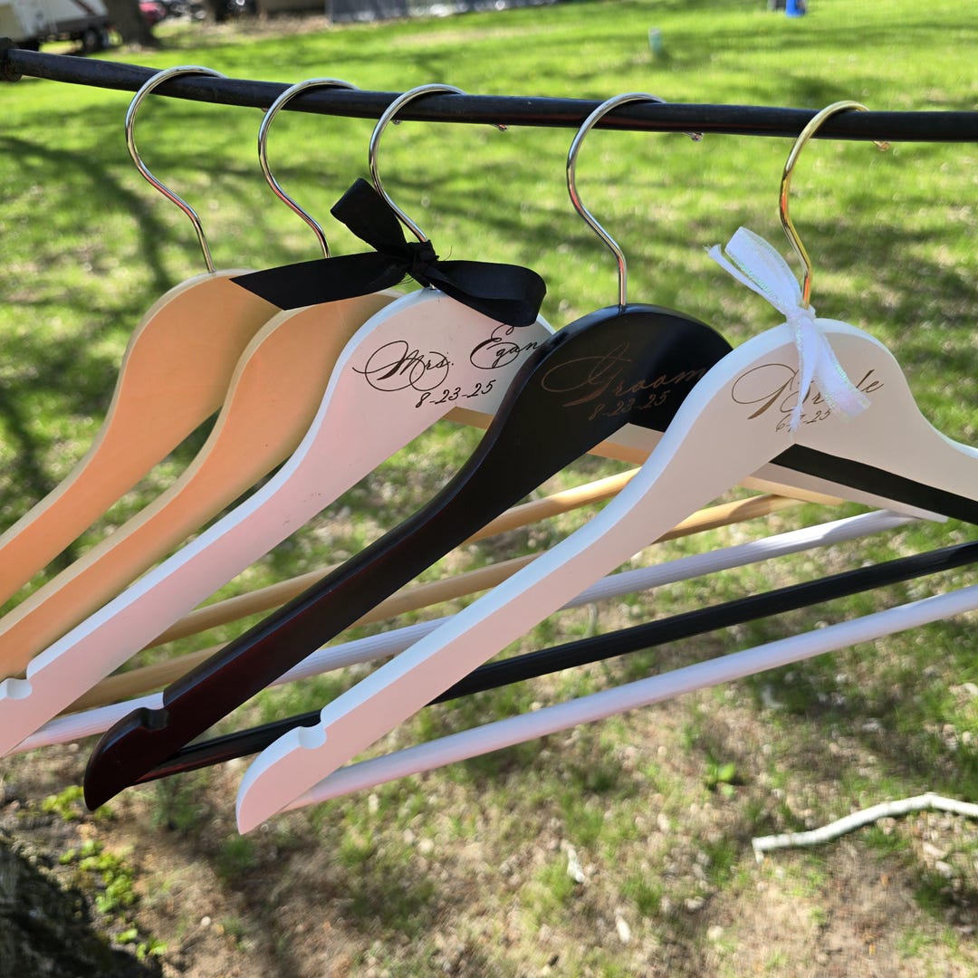 Custom Engraved Wood Hangers - Weddings, Graduation - Etsy