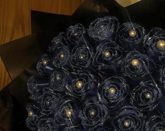 Eternal Glitter Roses Bouquet - Etsy
