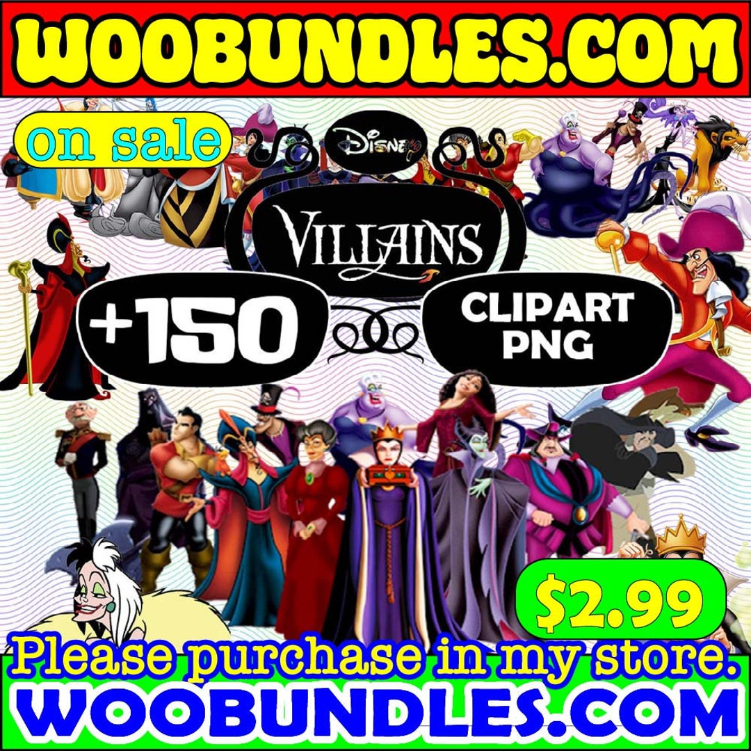 Villains Digital Download, Villains PNG Clipart Bundle, Villains ...