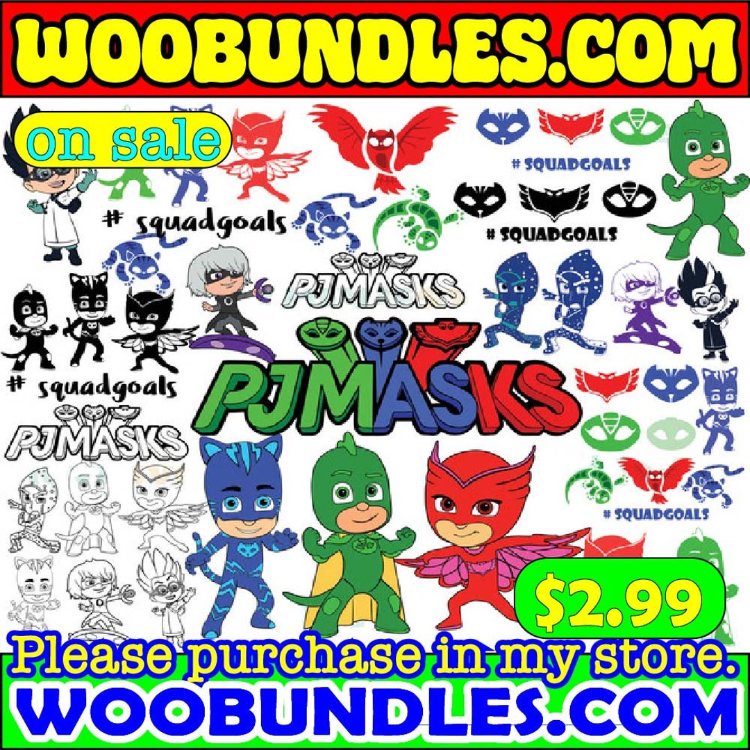 Pj Masks SVG Bundle, Pj Masks PNG, Catboy Png, Owlette Png, Pj Masks ...