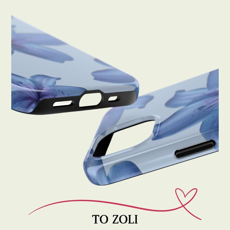 Blue Summer Lily Flower Pattern Collage Scrapbook Phone Case | iPhone ...