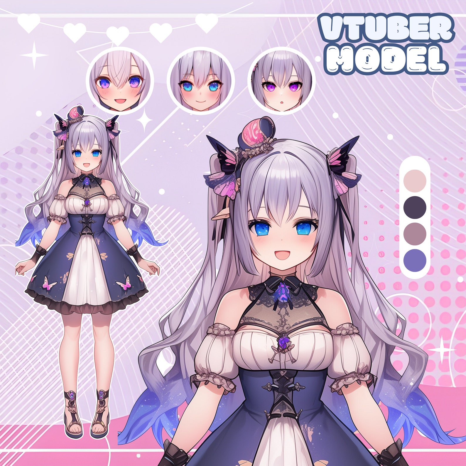 Custom Live2d Vtuber Commission Vtuber Assets Live2d Model Commission ...