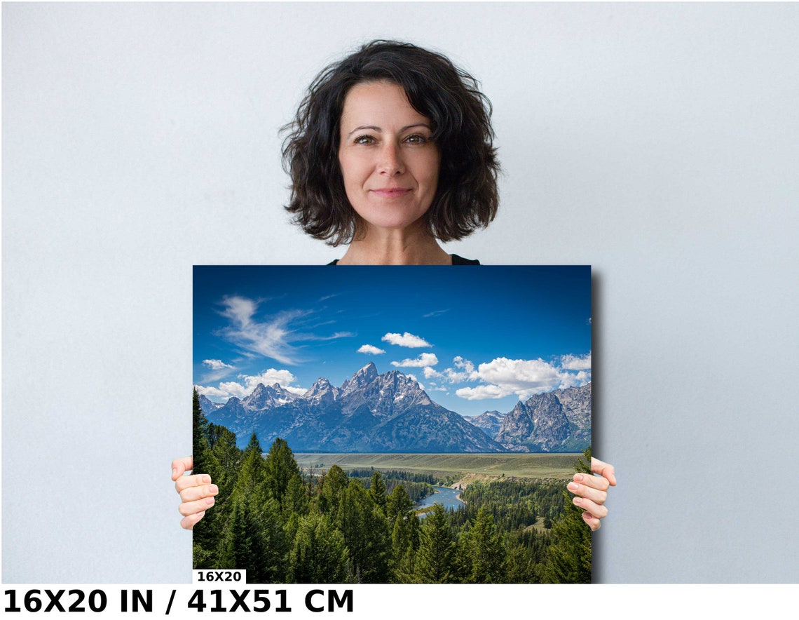 The Tetons and the Snake River, Grand Tetons National Park Wyoming - Etsy