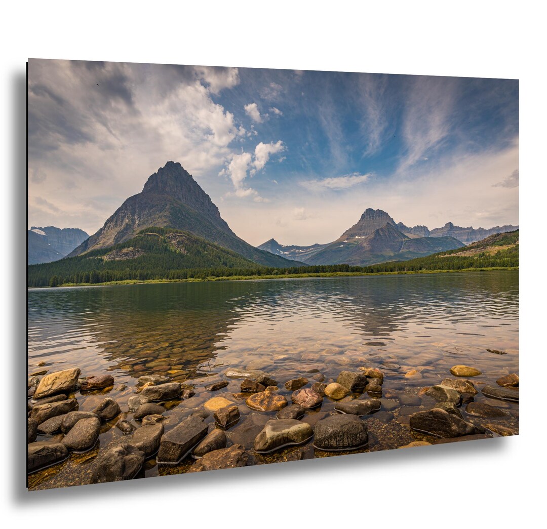 View Over Swiftcurrent Lake at East Glacier National Park - Many ...