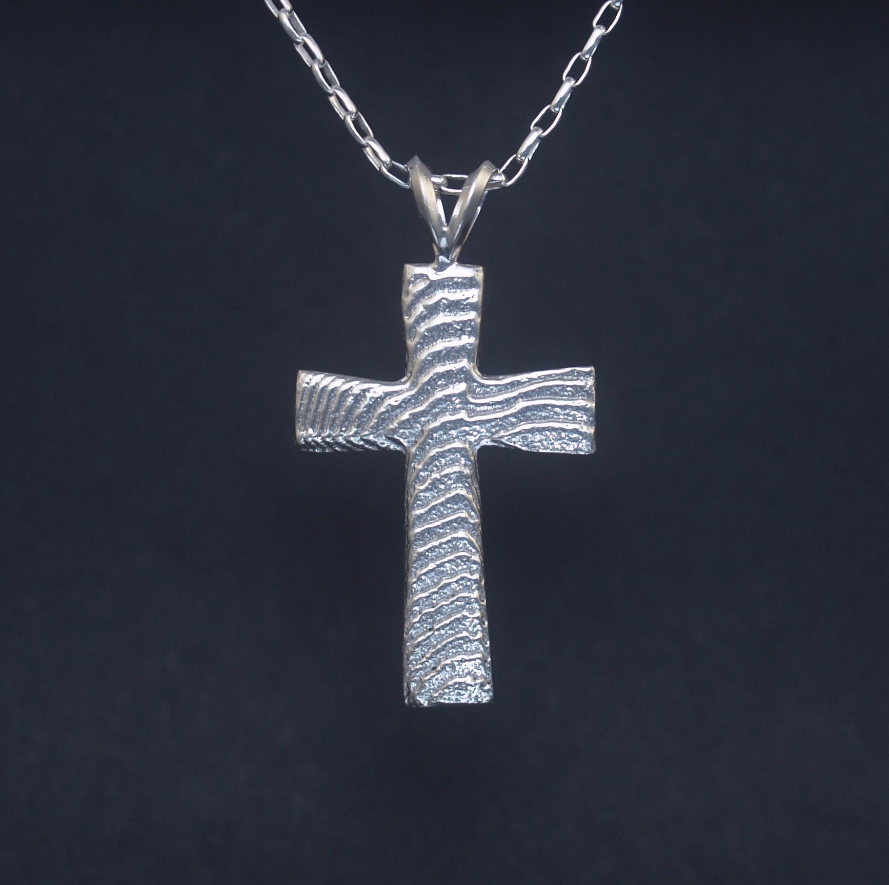 Cuttlebone Cast Sterling Silver Cross Christening - Etsy