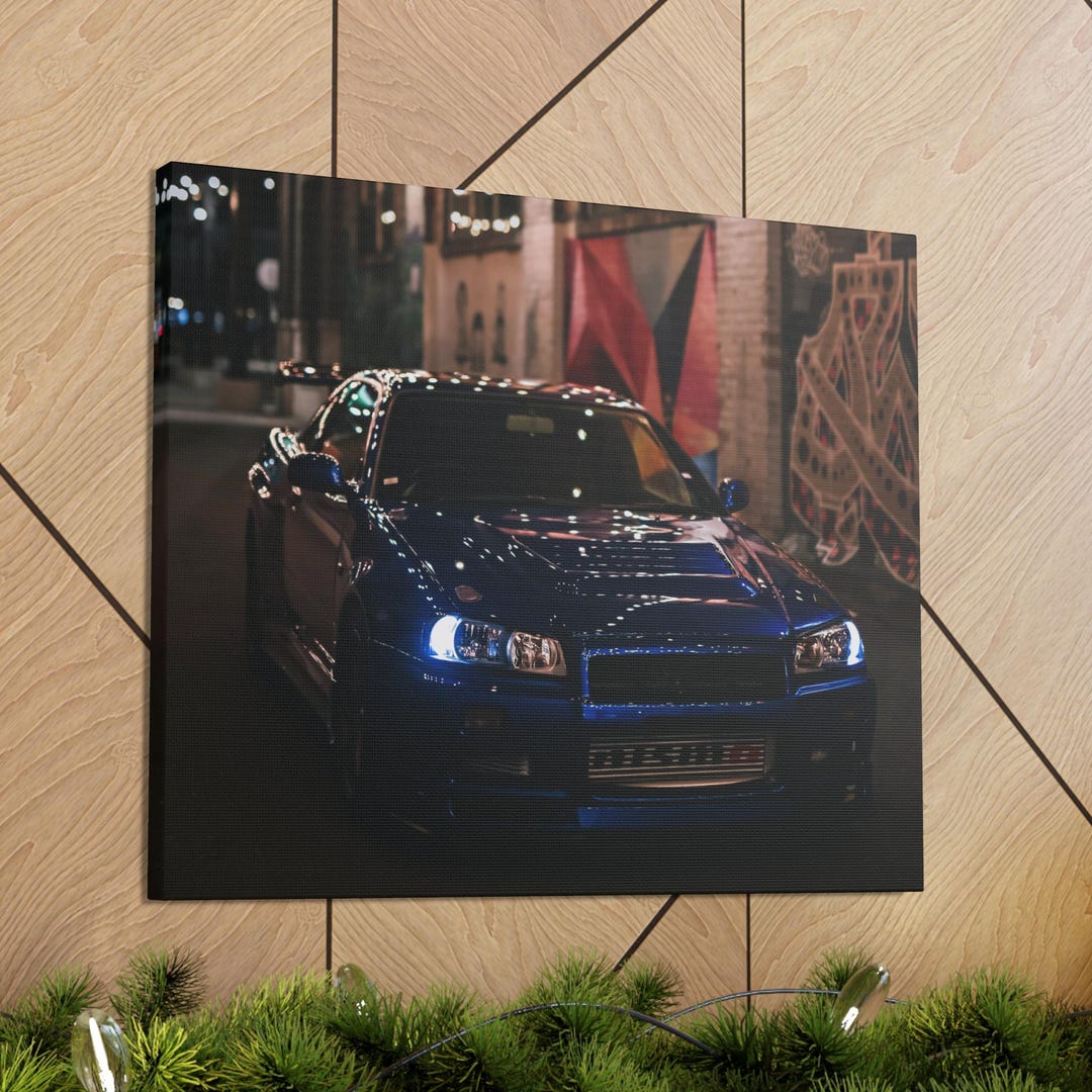 Skyline R34 Canvas Gallery Wraps Frame Skyline R34 Skyline R34 R34 ...