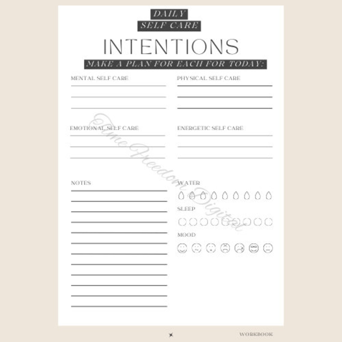 Self-love Workbook Printable|self-care Worksheet|self-esteem Journal ...