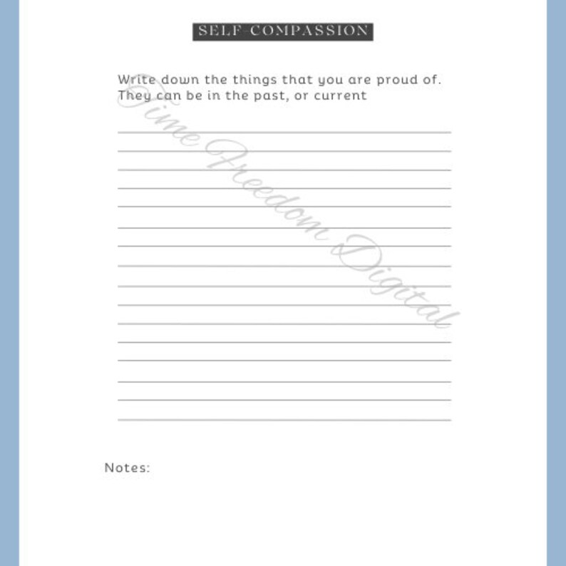 Self-love Workbook Printable|self-care Worksheet|self-esteem Journal ...