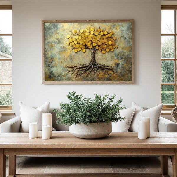 Money Tree Painting - Etsy