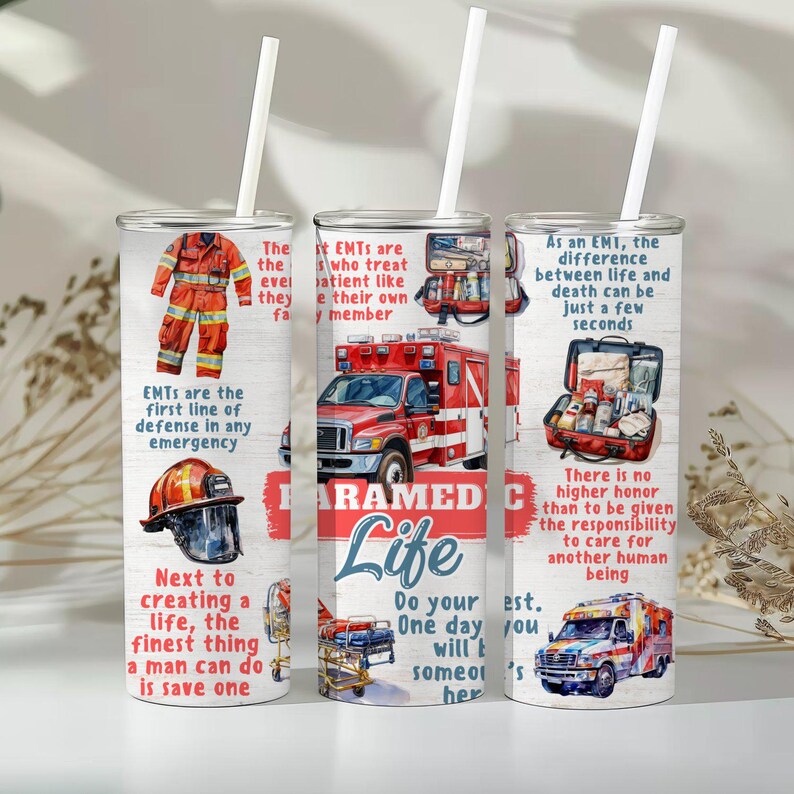 Paramedic Life Tumbler, EMT Appreciation Tumblers, Emergency Medical ...