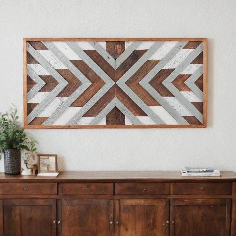 Chevron Wall Art - Etsy