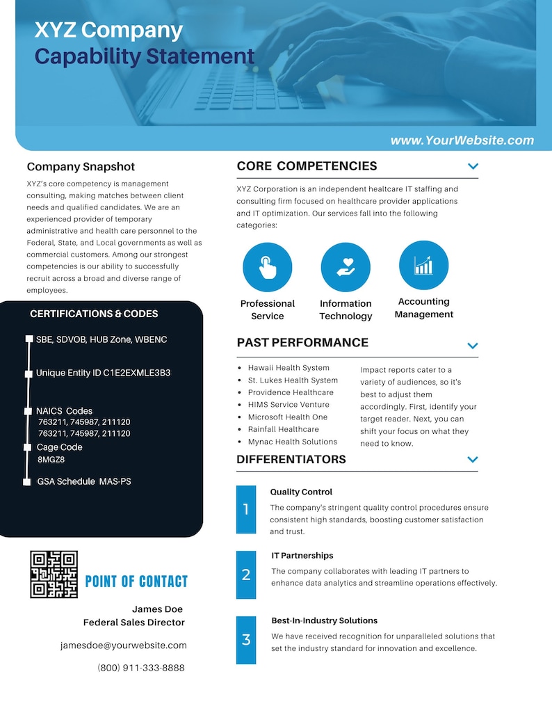 Modern Minimalist Capabilities Template - Best Seller - Etsy