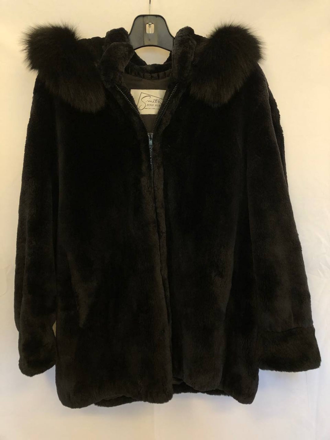 Sheared Beaver Jacket With Fox Trim Hood - Etsy