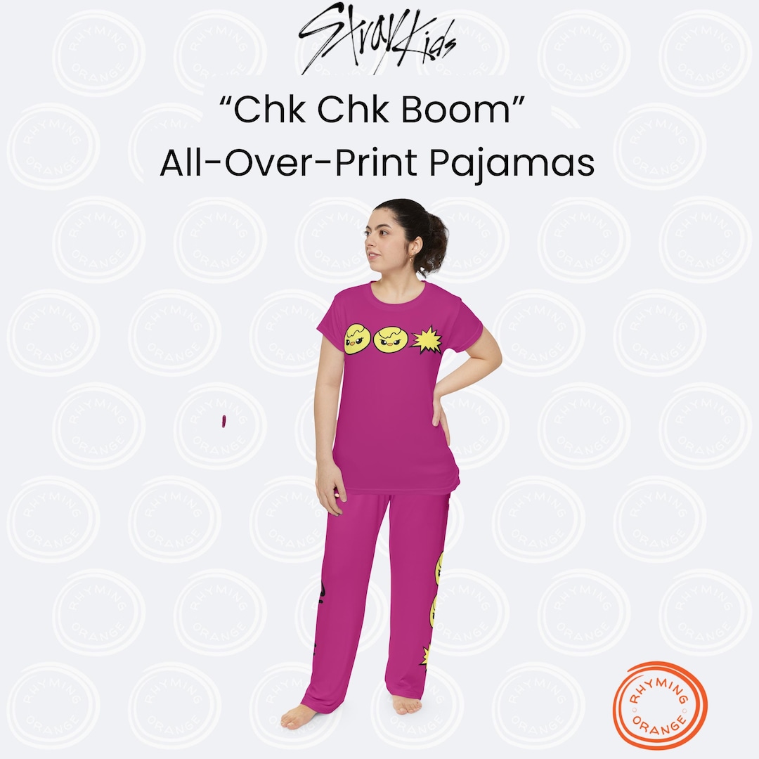 Stray Kids Pajamas, Pink Chk Chk Boom Felix Bbokari Kzoo Pajama Set ...