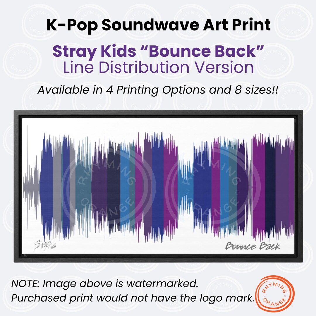 Stray Kids "bounce Back" Soundwave Wall Art, SKZ Song Line Distribution ...