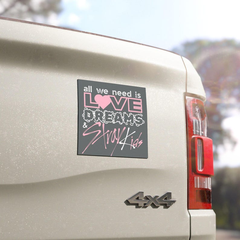 All We Need is Love Dreams & Stray Kids Car Magnet, SKZ Kpop Band Logo Magnetic Decal, Straykids ...