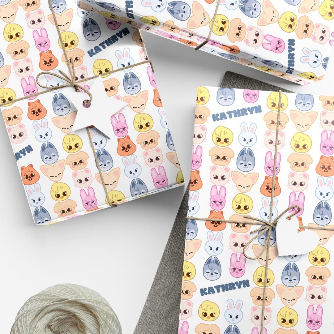 Personalized Stray Kids Gift Wrap, Skzoo Custom Wrapping Paper ...