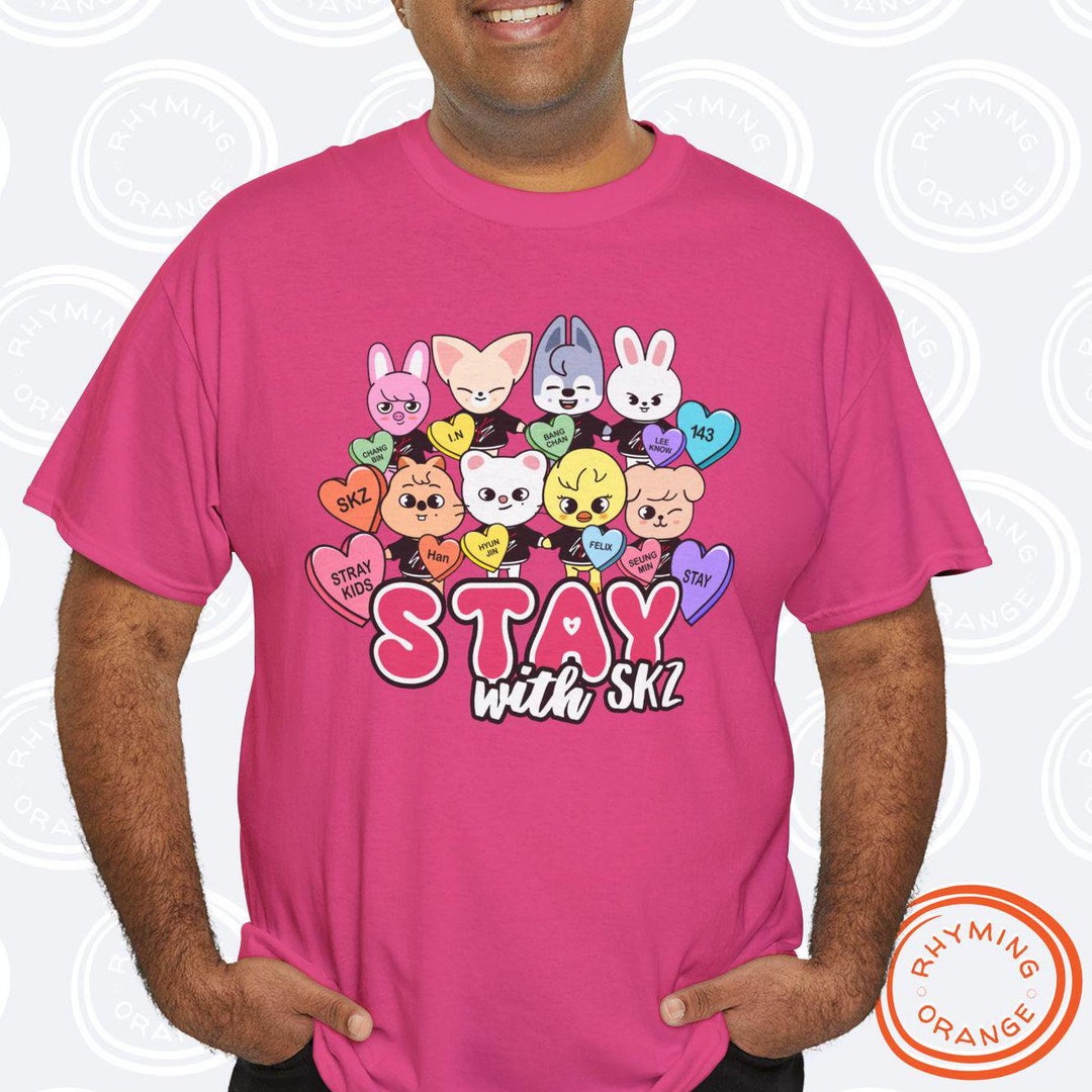 Skzoo Candy Hearts "stay With Skz" Tee, Stray Kids Valentine's Unisex ...