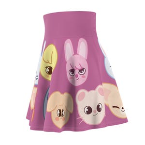 Stray Kids Skzoo All-over-print Skater Skirt, Pink Straykids Clothes ...